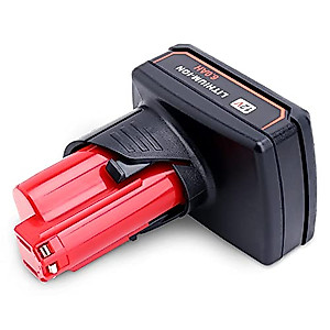 Yongcell 2-Pack 12V 6.0Ah M12 Battery Replacement for Milwaukee 12-Volt M12 Lithium XC 6.0Ah Extended Capacity Cordless Power Tools Battery 48-11-2460 48-11-2440 48-11-2402 48-11-2411