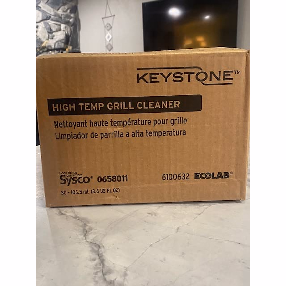 Keystone(TM) High Temp Grill Cleaner, Bundle of 6 x 3.6 oz pouches, for Kitchen, Food Truck, Professional Kitchen