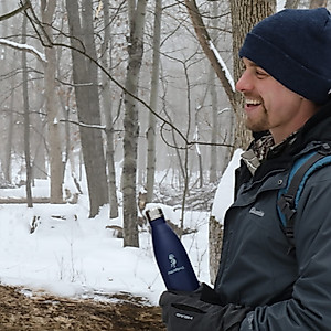 Aquapelli Vacuum Insulated Sport Bottle, 16 Ounces, Blueprint Blue