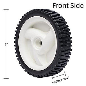 2 Pack Front Drive Wheels Replaces Craftsman Husqvarna 194231X427 532403111 Wheels 8"X1-3/4"
