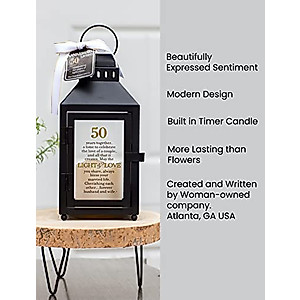 Celebrating 50 Years Together - 50th Wedding Anniversary Lantern - Golden Anniversary Keepsake