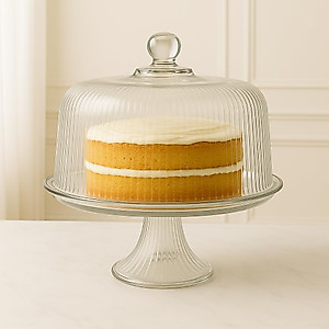 Anchor Hocking Monaco Cake Set, STD, Crystal