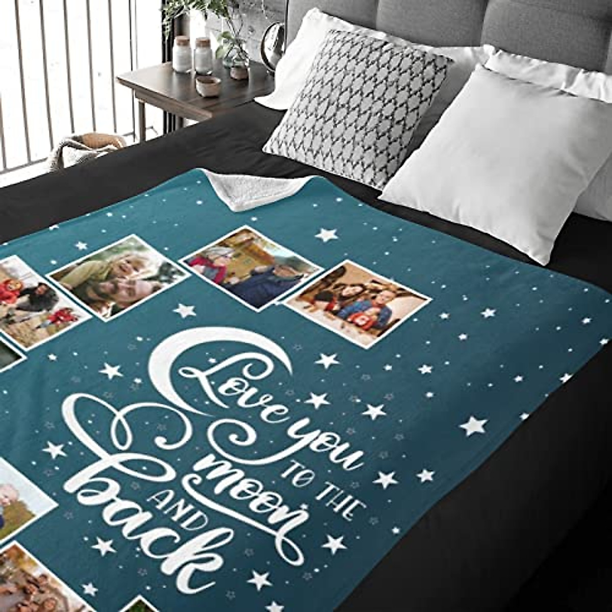 Custom Picture Blanket Personalized, Super Soft Cozy Throw Blanket Gifts for Valentine's, Mother's Day, Father's Day, Christmas, 50"x60"