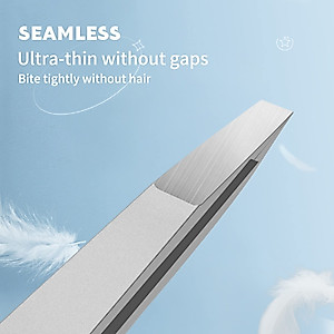 ZERNBER Eyebrow Hair Removal Tweezers, Slant Tweezer Handmade Professional Eyebrow Facial & Hair Remover No Gaps Stainless Steel