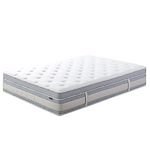 ZINUS 14 Inch Cooling Comfort Support Hybrid Mattress [New Version], King, Fiberglass Free, Medium Plush, Cooling Motion Isolation, Certified Safe Foams & Fabric, Mattress in A Box