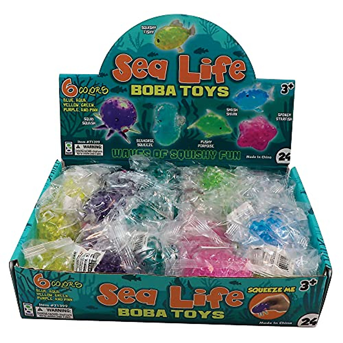 Raymond Geddes Small Sealife Boba Stress Balls (Pack of 24)