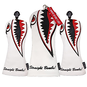 New Flying Tiger Warshark Golf Head Cover for Golf Head Club Available for Driver/Fairway/Hybird Club (Hybird Cover)