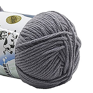 2 Set 1 Roll 5-Strand Wool Yarn Soft Warm DIY Beginner Needlework Hand Knitting Crochet Yarn Ball for Sewing Shop Crochet Yarn
