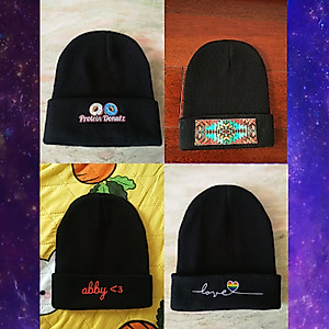 Custom Beanie Hat Personalized Text & Photo & Logo Knit Cuffed Beanie for Men Women