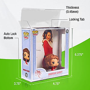 EcoTEK Protectors Albums Funko Pop Protector with Locking Tab - Crystal Clear, Heavy Duty, Acid-Free Storage Box and Display Case with Film, 0.45mm Thickness (2 pcs)