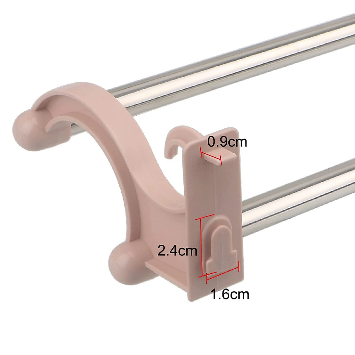 Yulhao Bar Counter Bathroom Kitchen Rack Double Towel Rack, Household Storage Stainless Steel Door Cabinet Rack (Color : Purple)