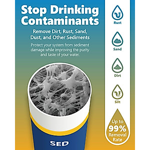 Express Water – 1 Year Elite RO Alkaline Reverse Osmosis System Replacement Filter Set – 5 Easy Change Quick Twist filters with Alkaline Filter for added Essential Minerals – 100 GPD RO Membrane