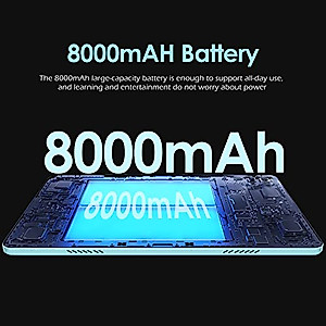Tablet 10 inch Latest 128 GB ROM Android 11 Q10PRO Tablets:4GB RAM|5G/4G Wi-Fi|Octa-Core|8000mAh|Bluetooth|Google Certified Tablet with Keyboard, Mouse, Earphones etc./Support Split Screen-Green