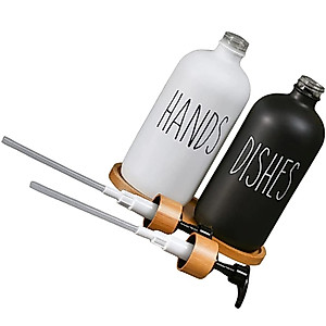 Angoily 1 Set Soap Dispenser Liquid Soap Pump Bottle Lotion Dispenser Pump Shampoo Pump Bottle Liquid Body Soap Bubble Soap Pump Bottles for Shampoo and Conditioner Cosmetic Wooden