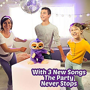Pets Alive Fifi the Flossing Sloth Purple - 11" Interactive Animal Dancing Robotic Plush Toy with 3 Songs, Floss Dance, Adorable Gift, Party Plush Toy Kids Ages 3+