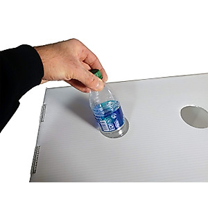 Industrial Strength All Weather 50 Gallon Recycling Box 2 Pack. Corrugated Collapsible Boxes to Collect Recyclable Containers While Camping, Tailgating, Hosting BBQs, Cookouts or Outdoor Parties