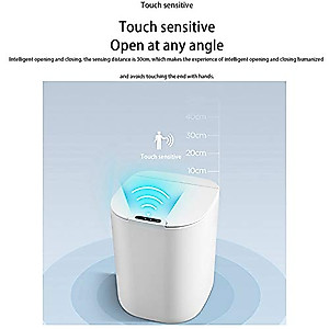 WPYYI 16L Smart Trash Can Automatic Induction Electric Rubbish Sensor Waste Bin for Kitchen Bathroom ( Color : D )