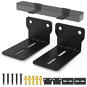 Soundbar Mount Wall Brackets - Easy to Install Anti-Drop Universal Sound bar Mounts under TV, Speaker Shelf Mounting Holder for Samsung, Bose, Vizio, LG, Sony, JBL, Polk, Roku, Sonos, Onn, TCL