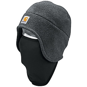 Carhartt Men's Fleece 2-In-1 Headwear,Charcoal Heather,One Size