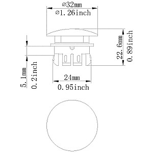 Homevacious Sink Basin Trim Overflow Cover Matte Black Brass Insert in Hole Round Caps