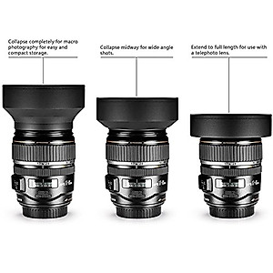 Ultra Deluxe Lens Kit for EOS M6 Mark II, EOS M50, EOS M50 Mark II, EOS M200 with 15-45mm Lens, Fuji X100V - Includes: 7pc 49mm Filter Set + 49mm Wide Angle and Telephoto Lens
