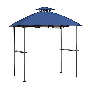 Garden Winds Replacement Canopy Top Cover for Westbrook Grill Gazebo - Riplock 350 - True Navy