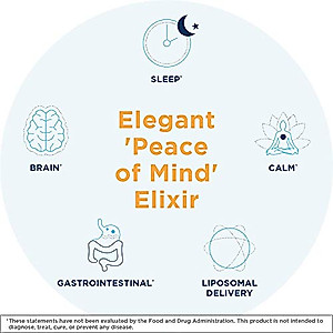 Quicksilver Scientific LipoCalm - Liposomal GABA with Herbs for Relaxation Support - Chamomile, Passionflower Herb & Skullcap Supplement for Peace of Mind & Sleep Calm Support (1.7oz / 50ml)