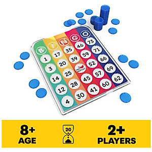 Pack & Go Bingo Game from Spin Master Games Outdoor Games Kids Games Yard Games Portable Rainbow Bingo Chips Games for Adults and Kids Ages 8 and up