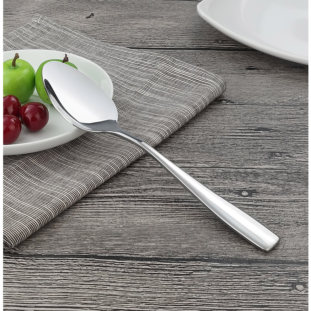 HOMMP 16-Piece Stainless Steel Dessert Spoons