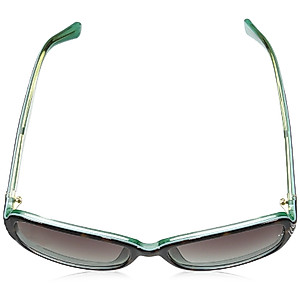 Kate Spade New York womens Ayleen Sunglasses, Havana Green/Gray Gradient Aqua, 56 mm US