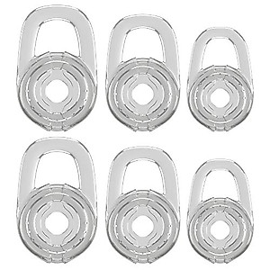6 Clear Small Medium Large Eargels for Discovery 925 975 Wireless Bluetooth Headset Ear Gel Bud Tip Gels Buds Tips Eargel Earbud Eartip Earbuds Silicon 3 Pair Replacement Parts