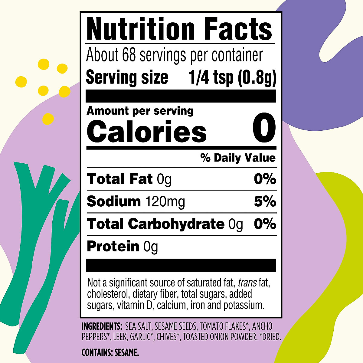 Just Spices Egg Topping, 1.94 OZ I Breakfast and egg seasoning with white sesame, chilli, grated tomato, sea salt and more