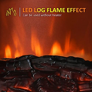 HOMCOM 23" Electric Infrared Fireplace Stove, Freestanding Fireplace Heater with Realistic Flame, Adjustable Temperature, Timer, 1000W/1500W, White