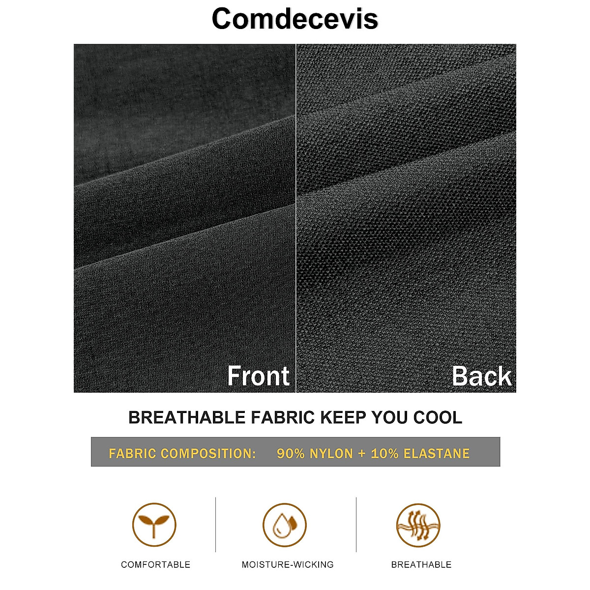 Comdecevis Men's Cargo Jogger Pants Stretch Sweatpants Slim Fit Tactical Pants with Zipper Pockets Casual Trousers Dark Gray Medium