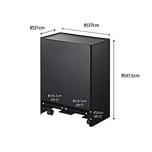 Yamazaki Home Organizer Stacker/Nursery Diaper Dispenser | Steel | Rolling Carts, One Size, Black