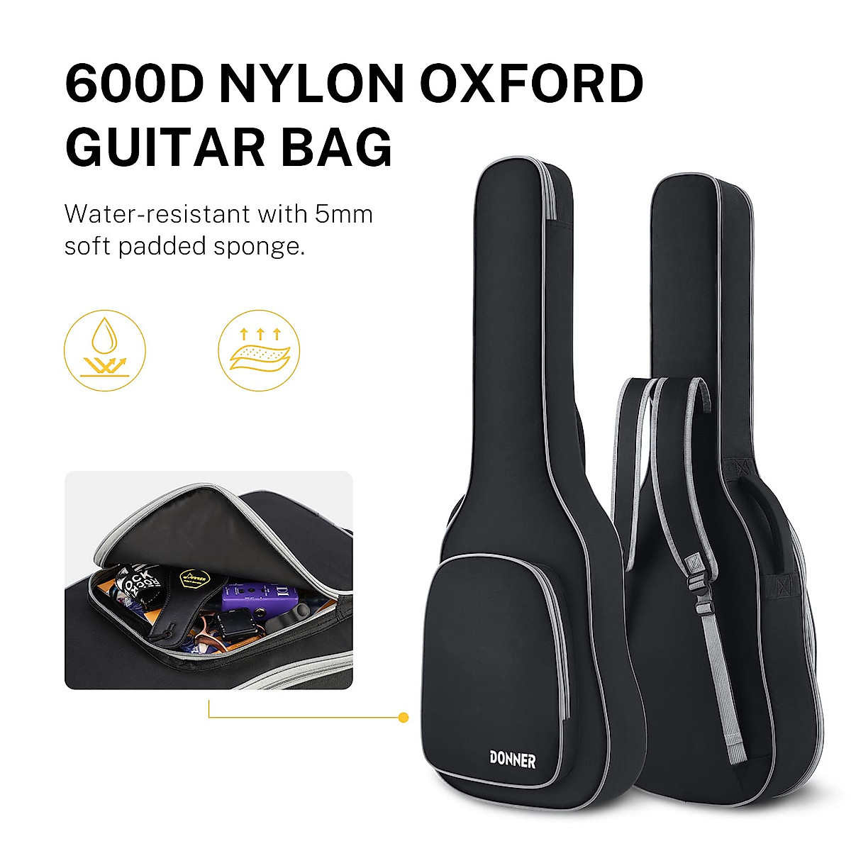 Donner 39 Inch TL Electric Guitar & Mini Guitar Amp Digital, 5W Wireless Small Electric Guitar Amplifier, Cyclops Guitar Combo Amp with 7 Amplifier Models 3 Types of Effects: Mod, Delay, Reverb and Dr