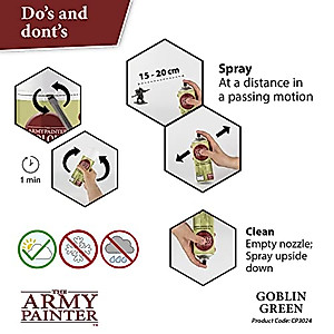 The Army Painter Color Primer, Goblin Green, 400ml, 13.5oz - Acrylic Spray Undercoat for Miniature Painting