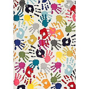 nuLOOM Pinkie Handprint Kids Area Rug, 4x6, Multi