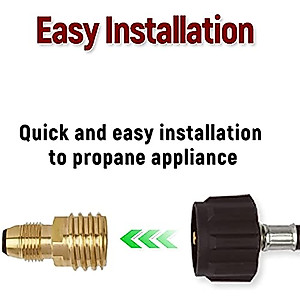 SHINESTAR Propane Gas Adapter Converts POL LP Tank Service Valve to QCC1/Type1- Old to New, 2 Pack