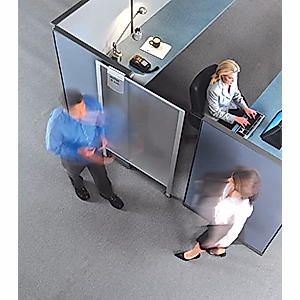 Quartet Workstation Privacy Screen, 64" x 38", For Cubicle or Office, Adjustable Height, Sliding, Sturdy Aluminum Frame, Includes Attachable Whiteboard (WPS2000)