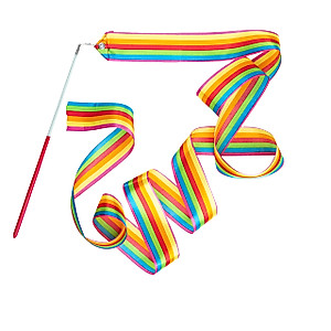 Talltoise Twirling Baton Bag Case with Shoulder Strap - 30 inch (78cm) Rainbow Sparkle Case for Majorette Marching Band, Gymnastics Carry bag - Complete with Rainbow Dance Ribbon Streamer