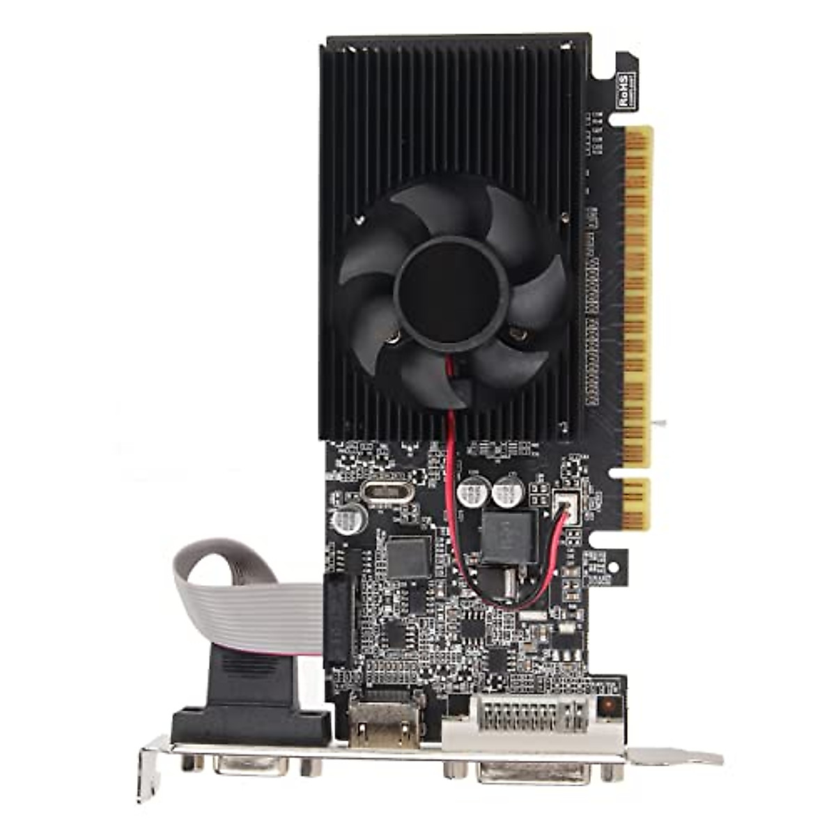 GT610 1GB DDR3 Graphics Card, 64bit 1800MHz Computer Video Card with Cooling Fan, DVI, VGA, HDMI, PCIe X16 2.0 Bus