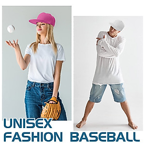 24 Pcs Classic Snapback Hats Baseball Cap Hip Hop Style Flat Bill Hats for Men Women Adjustable Trucker Hat Unisex Sport Cap, 24 Solid Colors