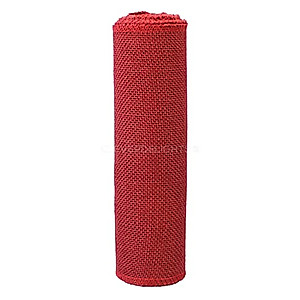 CleverDelights 9" Red Burlap Roll - Finished Edges - 5 Yards - Jute Burlap Fabric