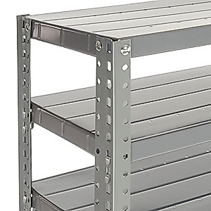 Global Industrial 13 Shelf Steel Shelving with (48) 4" H Plastic Shelf Bins, Blue, 36x12x72
