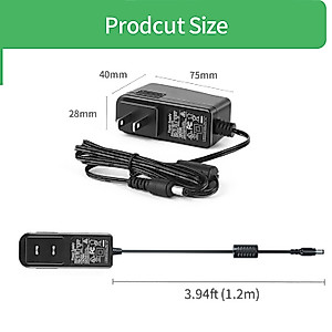2-Pack AC to DC 5V 1A Power Supply Plug 5.5mm x 2.1mm UL Listed FCC