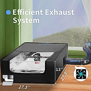 LONGER Laser Engraver Enclosure with Vent, Large Size Laser Cutter Machine Protective Cover for Most Laser Engraving Machine Insulates Against Smoke and Odor, Noise Reduction, Eye Protection