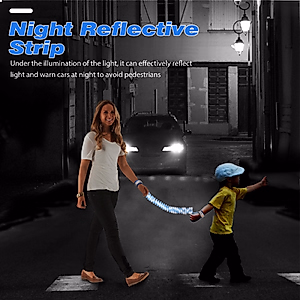 Zooawa Toddler Leash, Toddler Kids Harness Anti Lost Wrist Link with Magnetic Lock, Reflective Safety Baby Child Walking Wristband Leash for 2,3,4 Years Old Boys Girls, Blue