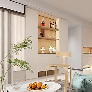 KVIPY Wooden Kids Chair, Bentwood Stool with Curved Backrest, 16inch Solid Hardwood Chair, Stackable, for Dinning, Kitchen, Home, Garden, Living, Preschool and Kindergarten