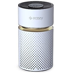 ecozy Air Purifiers for Home Large Room in Bedroom, H13 True HEPA Filter for Pets, Smoke, Dust, Portable 21dB Quiet Air Cleaner, White